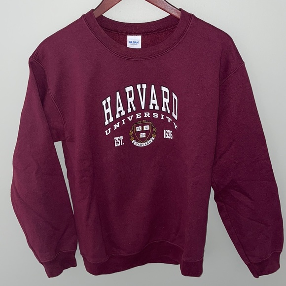 Tops | Harvard University Logo Crew Neck Sweatshirt | Poshmark